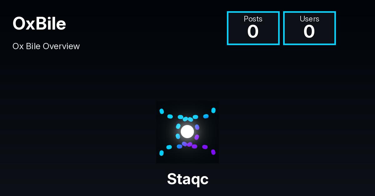 Ox Bile | Supplement DetailsStaqc | Track and Analyze Your Health Data